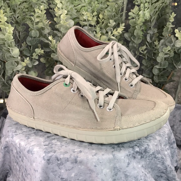 Clarks | Shoes | Clarks Collection Kornel Row Beige Canvas Laceups Mens ...
